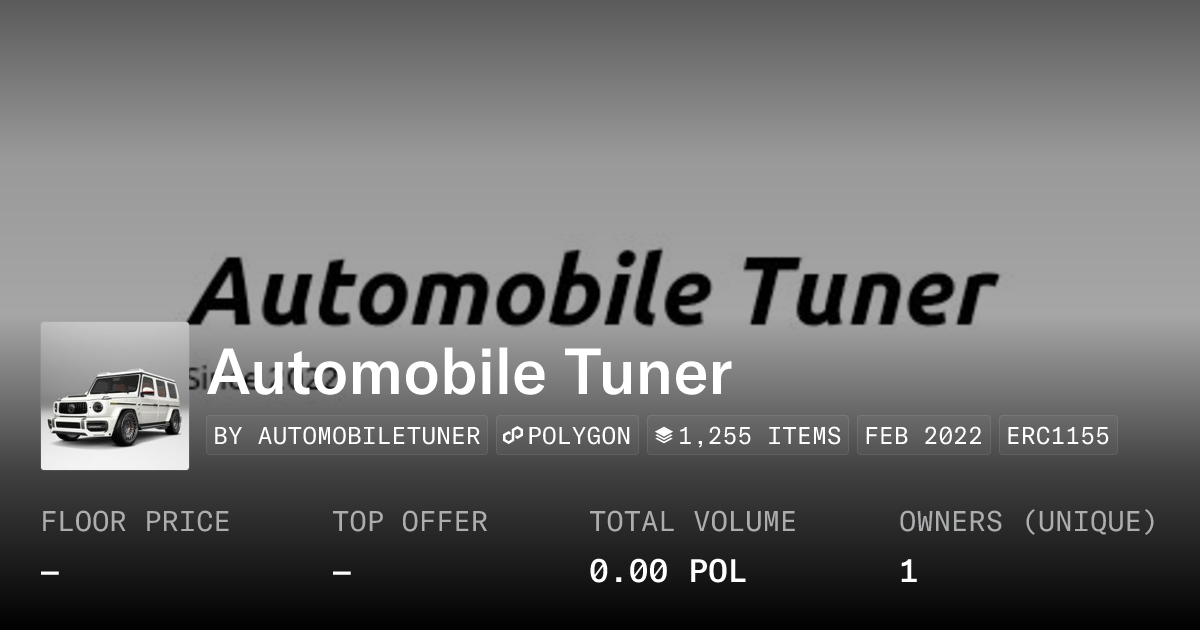 Automobile Tuner - Collection | OpenSea