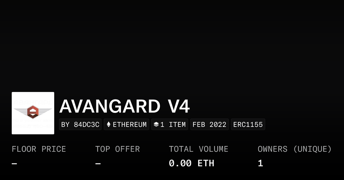 AVANGARD V4 - Collection | OpenSea