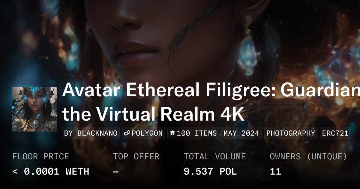 Avatar Ethereal Filigree: Guardians of the Virtual Realm 4K ...