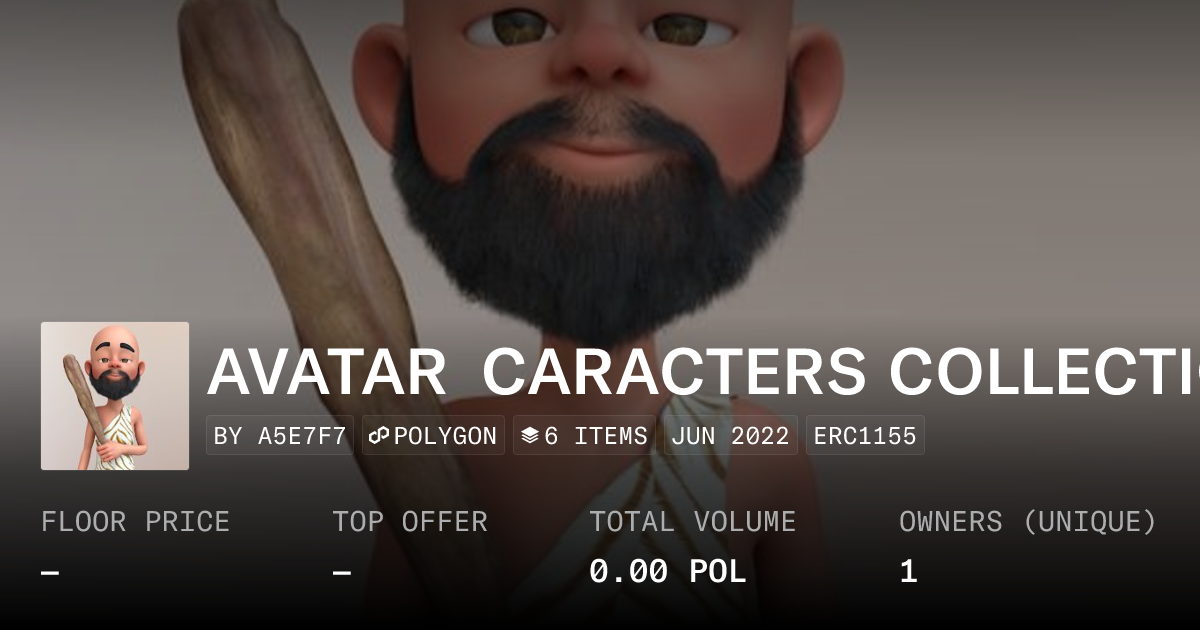 AVATAR CARACTERS COLLECTION - Collection | OpenSea