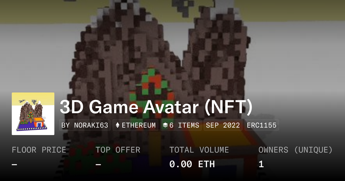 3D Game Avatar (NFT) - Collection | OpenSea
