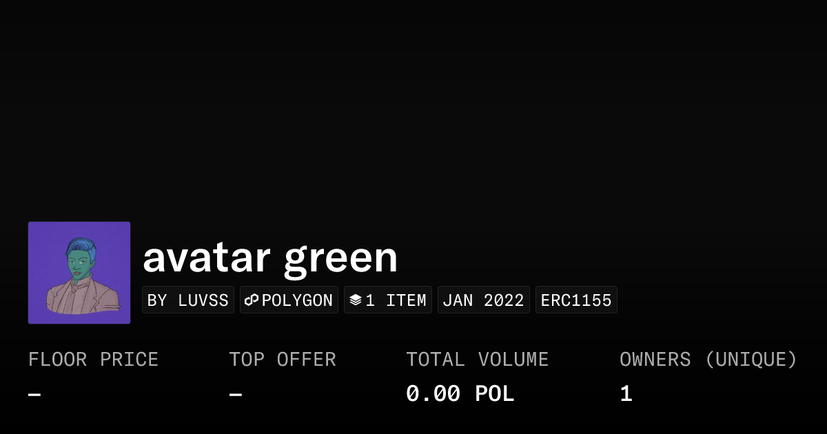 avatar green - Collection | OpenSea