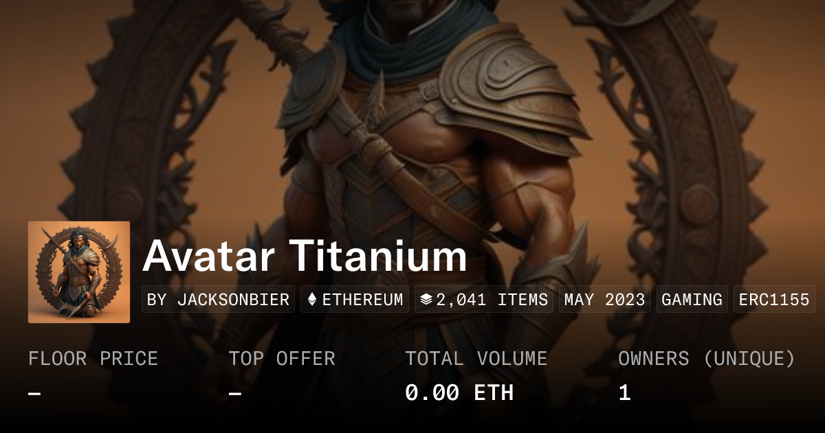 Avatar Titanium - Collection | OpenSea