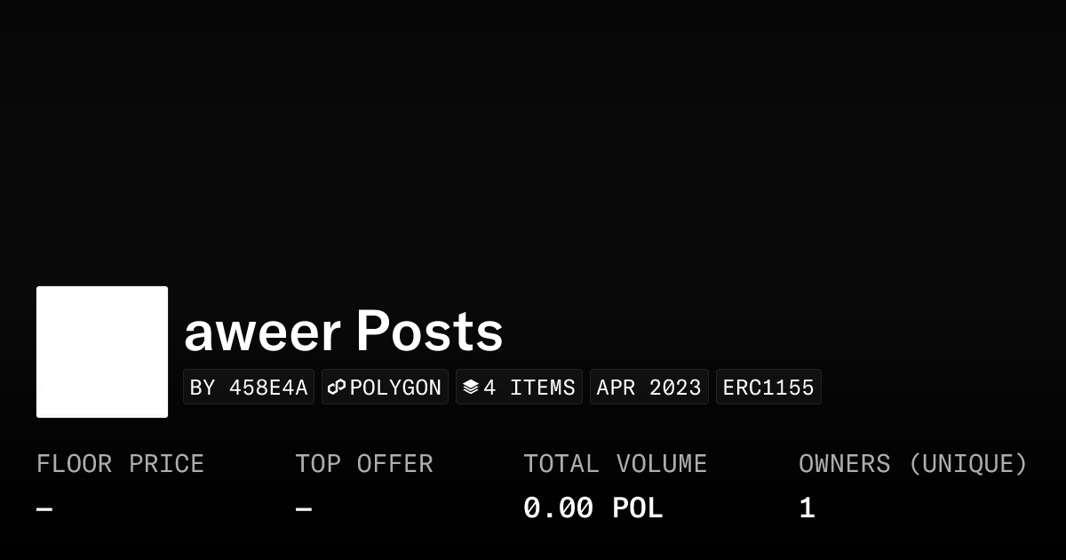 aweer Posts - Collection | OpenSea