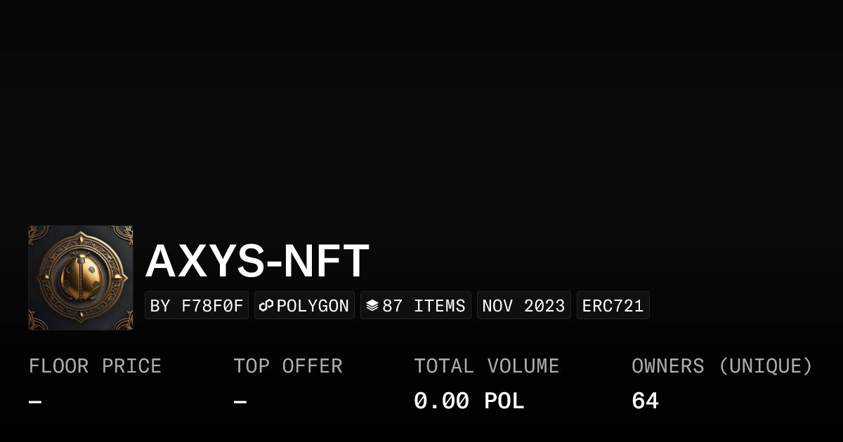 AXYS-NFT - Collection | OpenSea