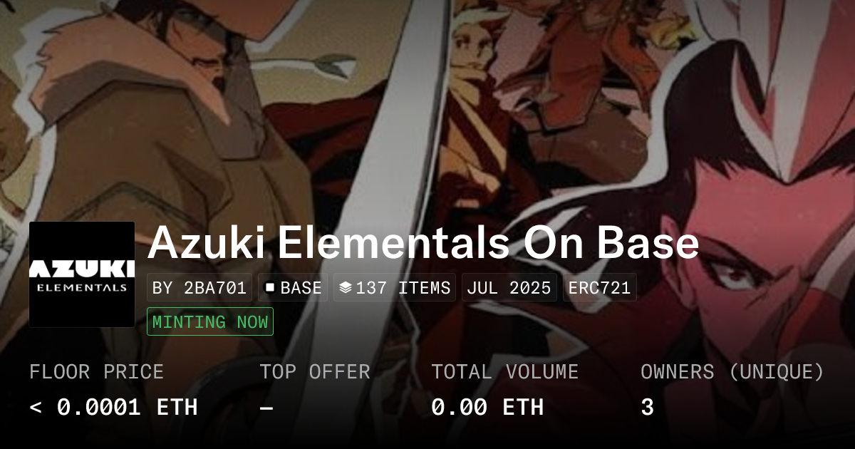 Azuki Elementals On Base - Collection | OpenSea