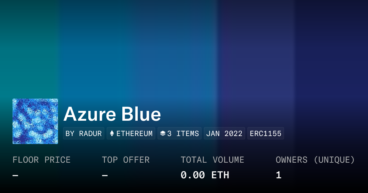 Azure Blue - Collection | OpenSea