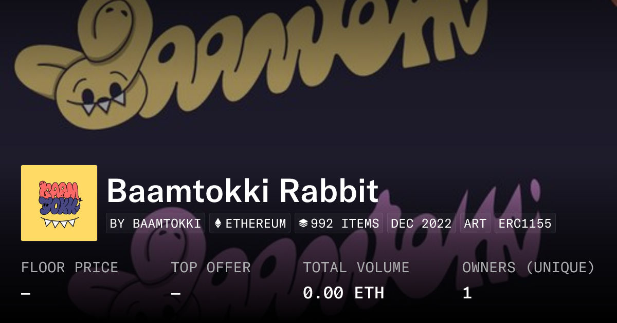 Baamtokki Rabbit - Collection | OpenSea