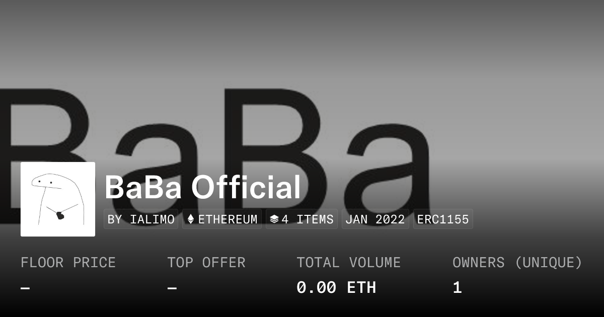 BaBa Official - Collection | OpenSea