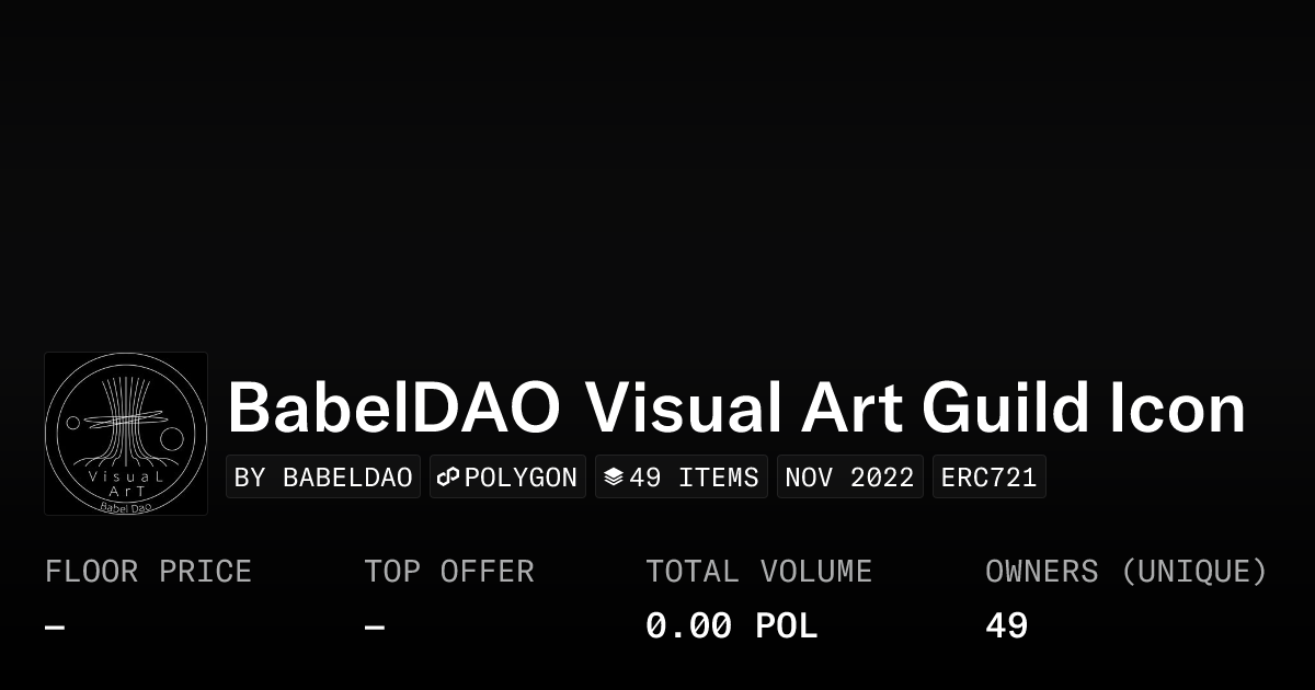 BabelDAO Visual Art Guild Icon - Collection | OpenSea