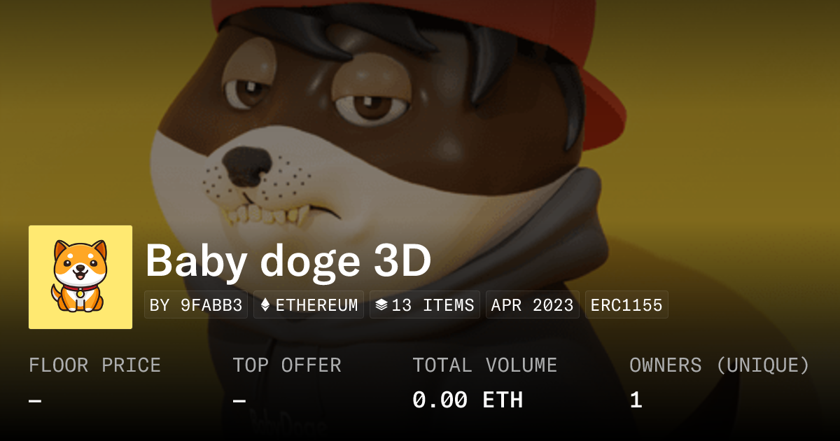 Baby doge 3D - Collection | OpenSea