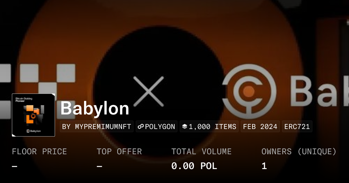 Babylon - Collection | OpenSea