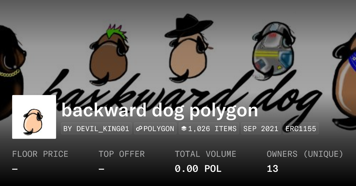 backward dog polygon - Collection | OpenSea