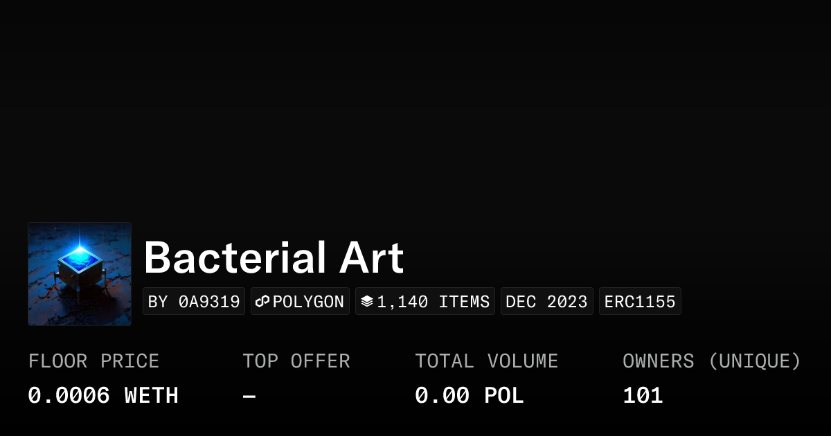Bacterial Art - Collection | OpenSea