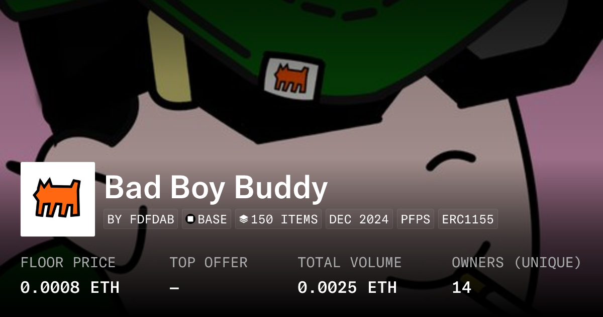 Bad Boy Buddy - Collection | OpenSea