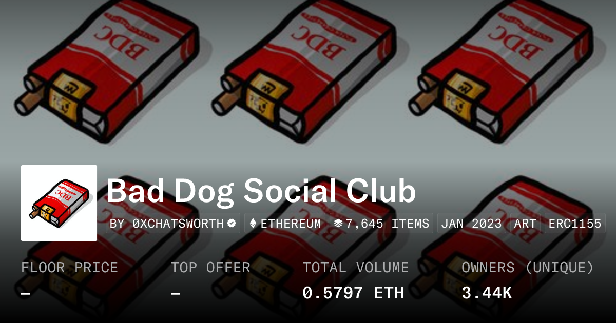 Bad Dog Social Club - Collection | OpenSea