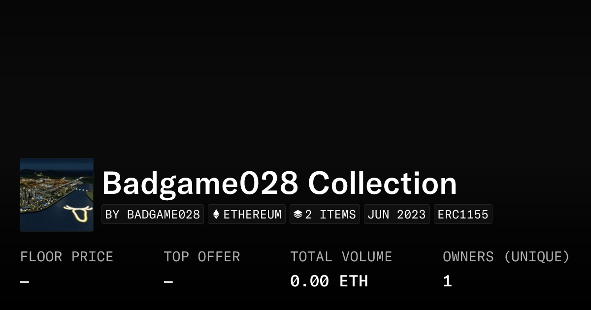 Badgame028 Collection - Collection | OpenSea