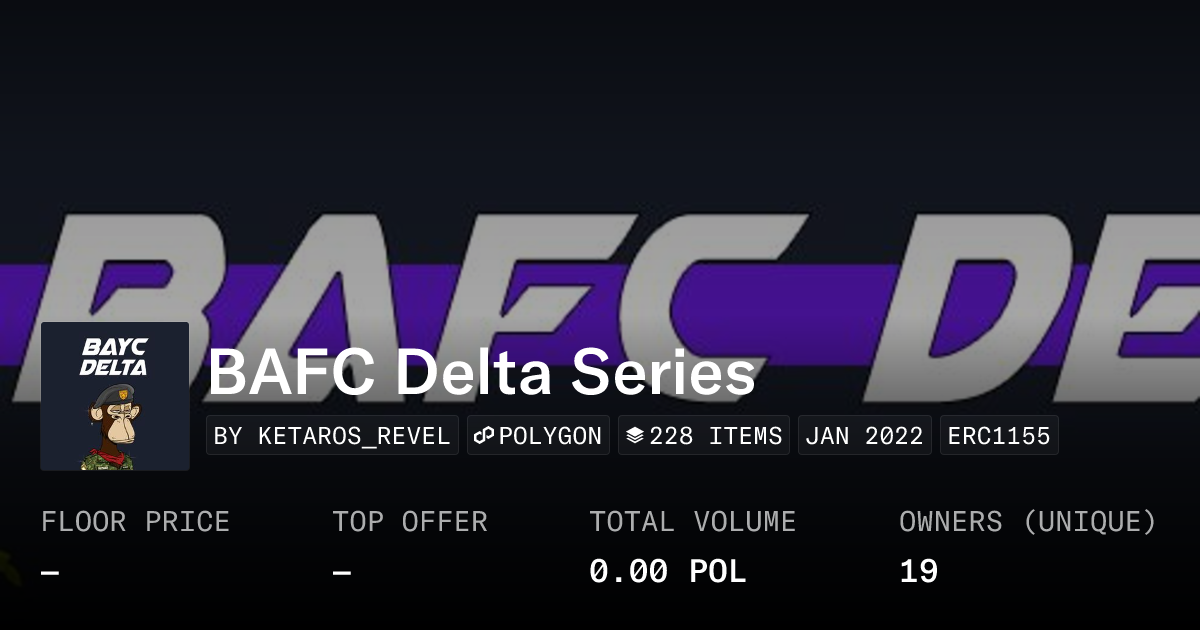 BAFC Delta Series - Collection | OpenSea