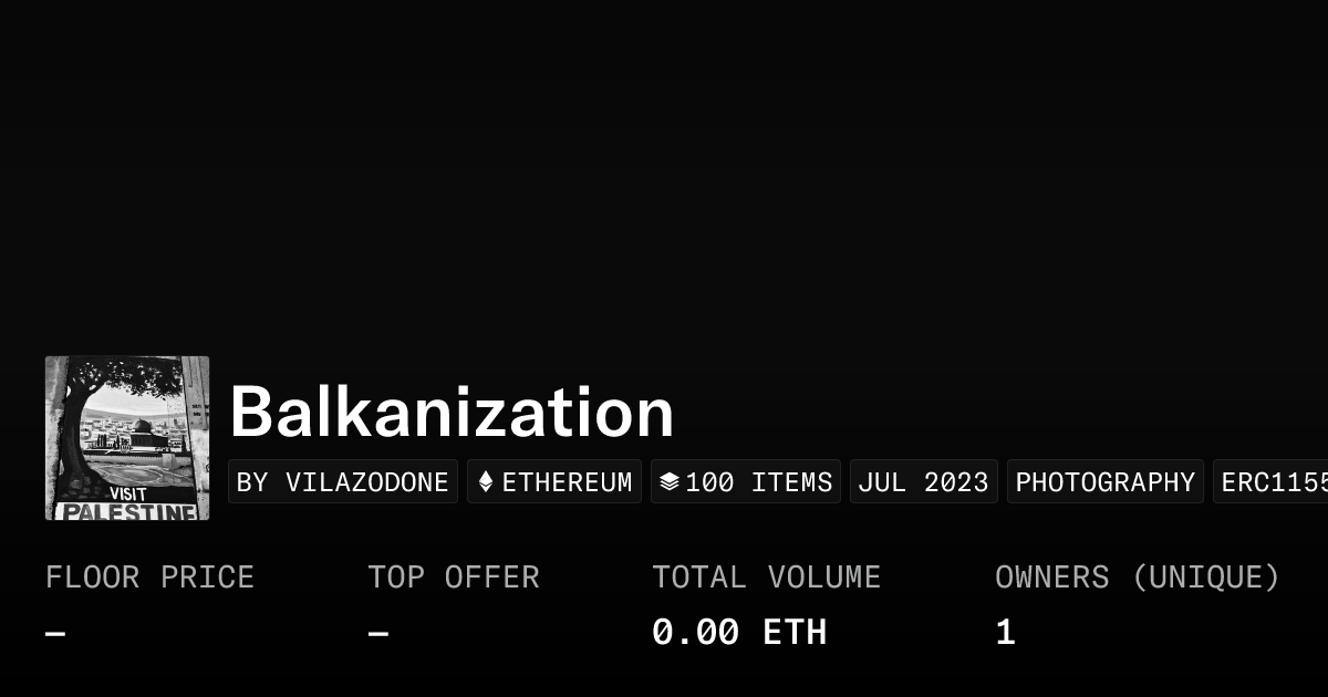 Balkanization - Collection | OpenSea