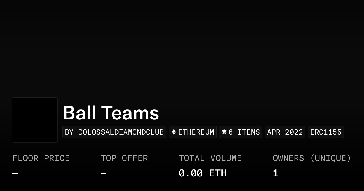 Ball Teams - Collection | OpenSea