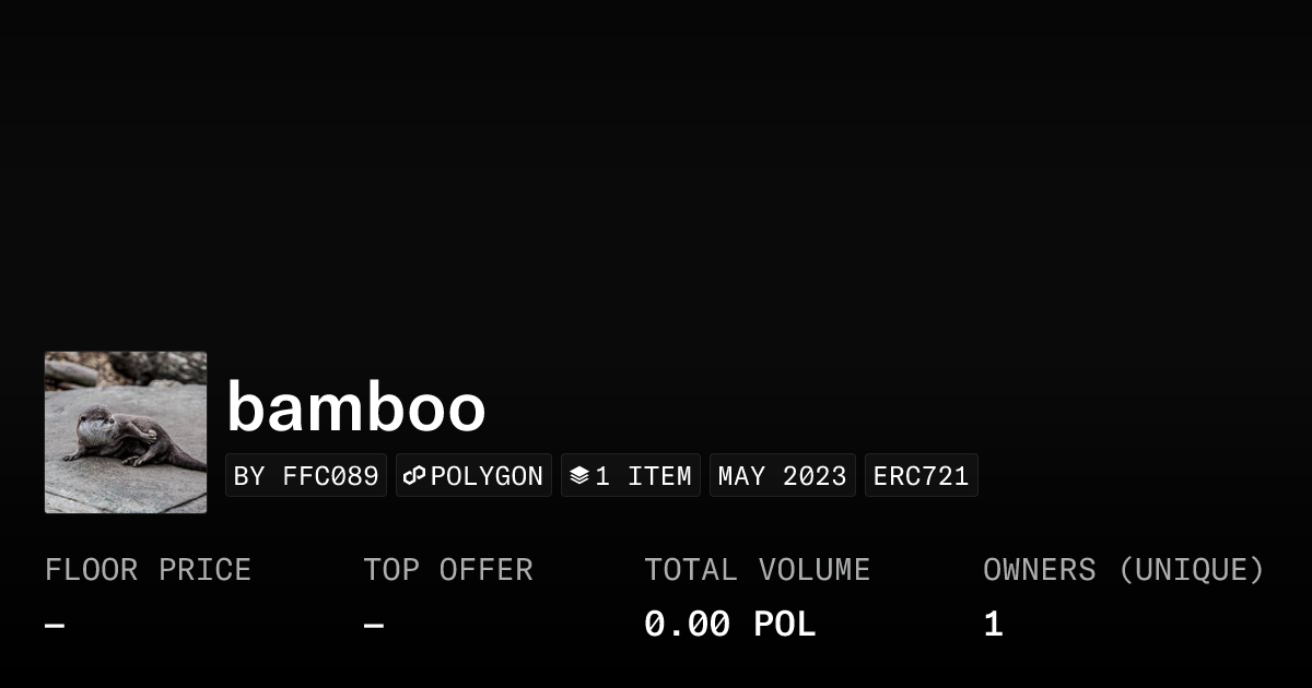 bamboo - Collection | OpenSea