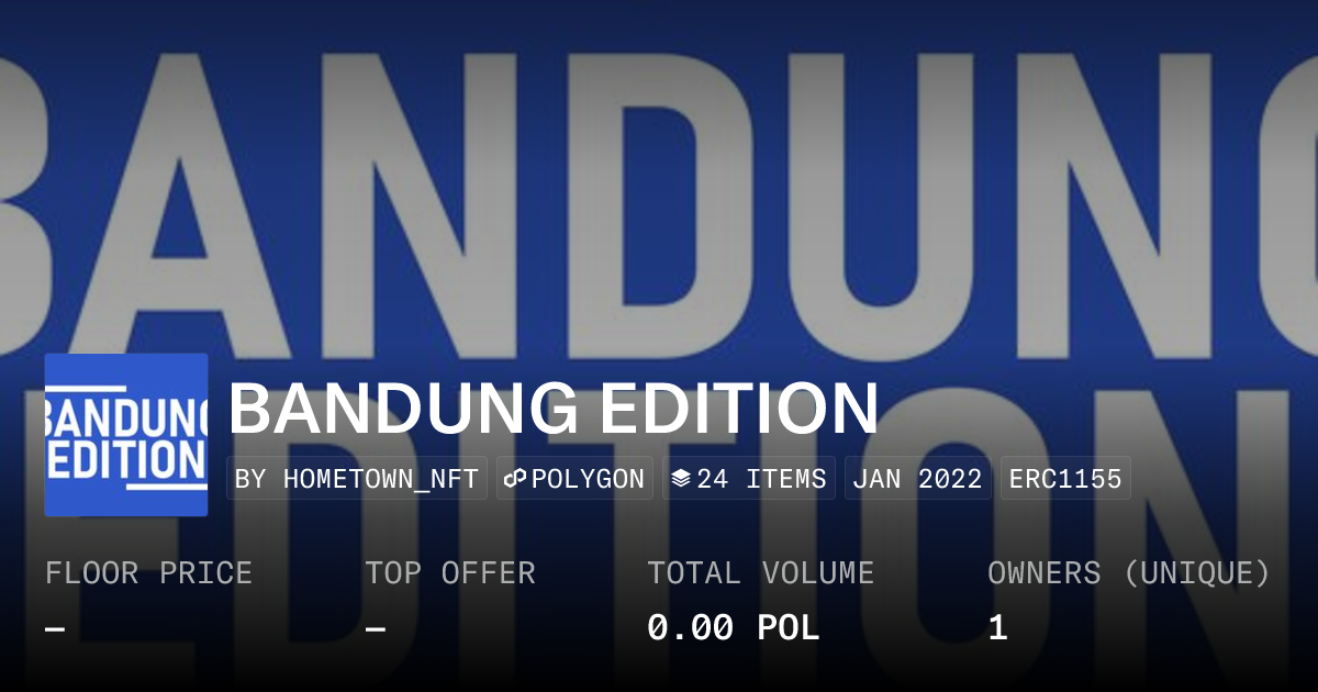 BANDUNG EDITION - Collection | OpenSea