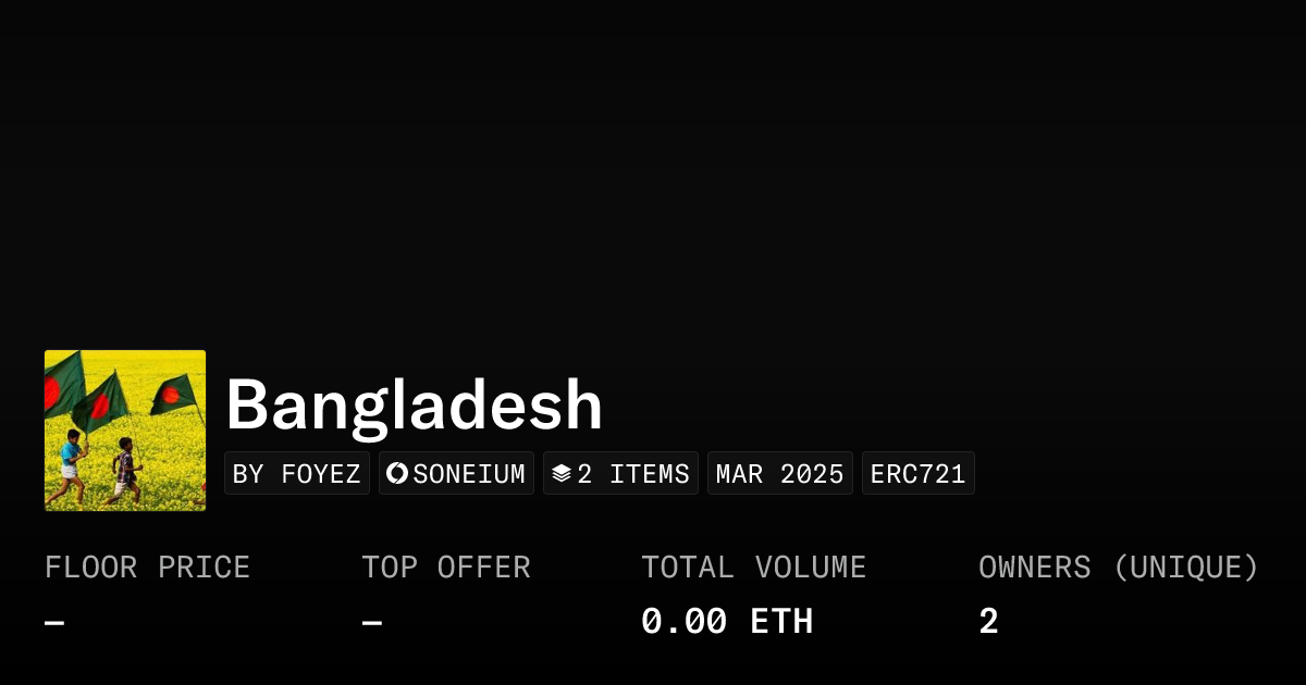 Bangladesh - Collection | OpenSea