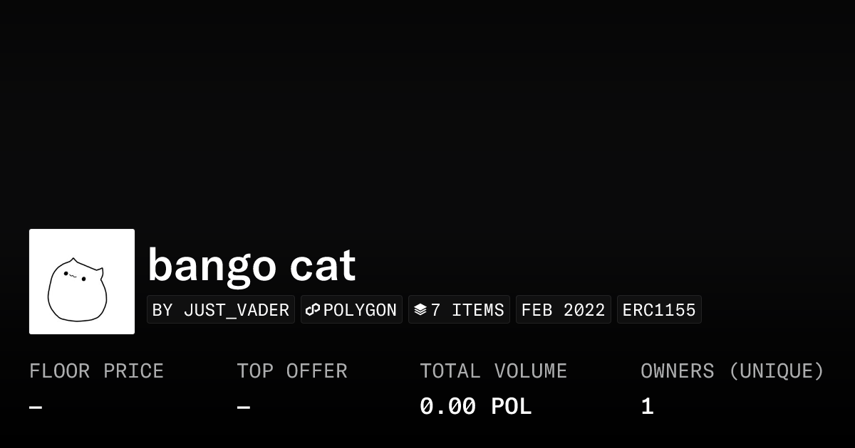 bango cat - Collection | OpenSea