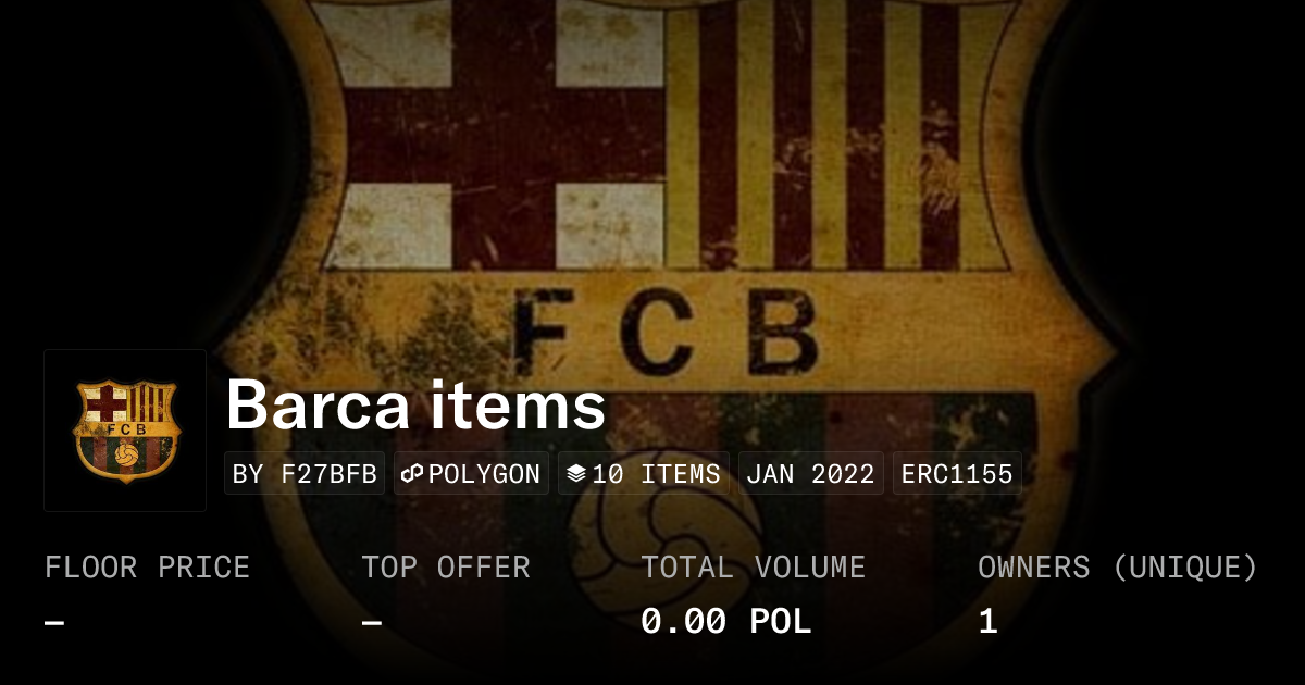 Barca items - Collection | OpenSea