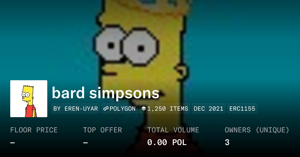 bard simpsons - Collection | OpenSea