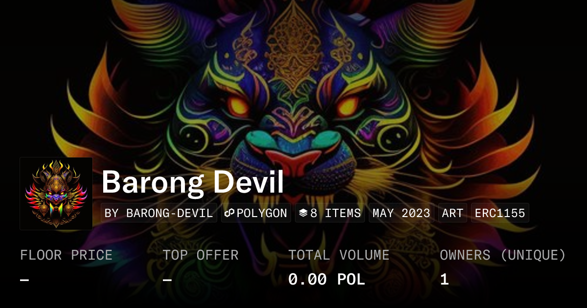 Barong Devil - Collection | OpenSea