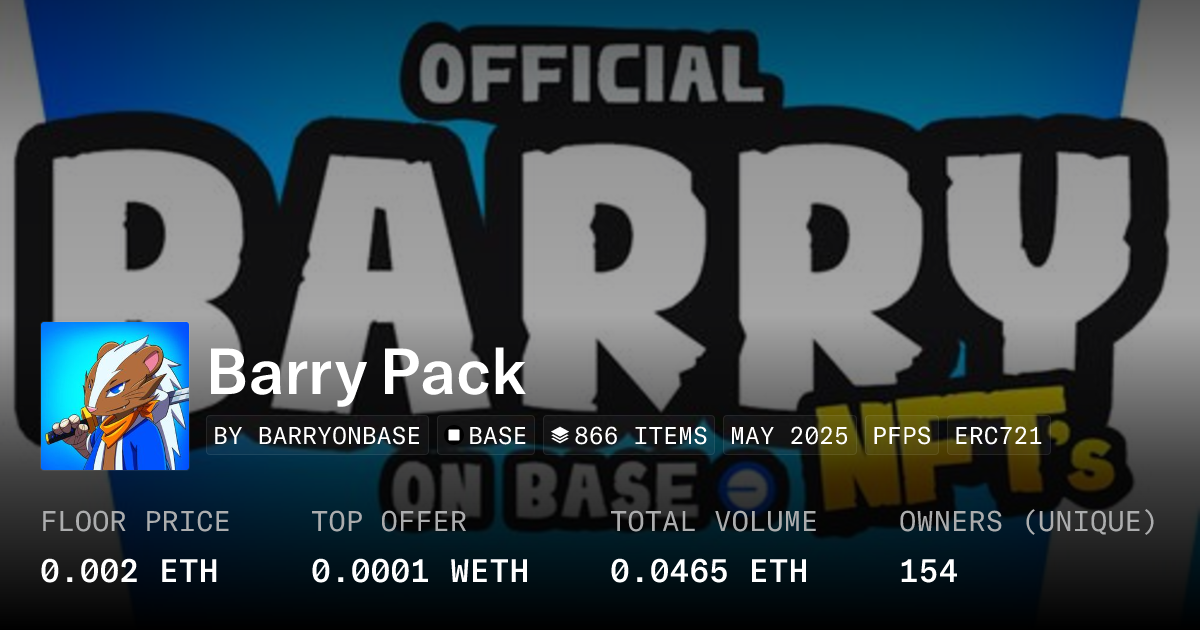 Barry Pack - Collection | OpenSea
