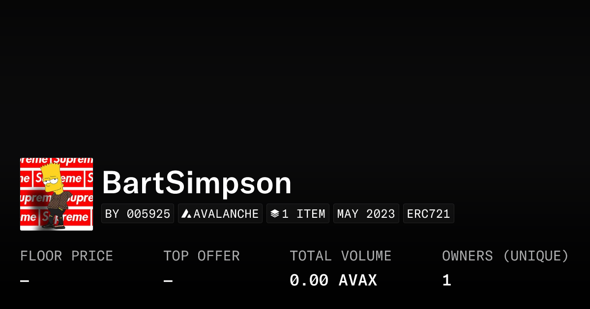 BartSimpson - Collection | OpenSea