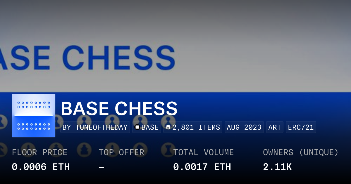 BASE CHESS - Collection | OpenSea