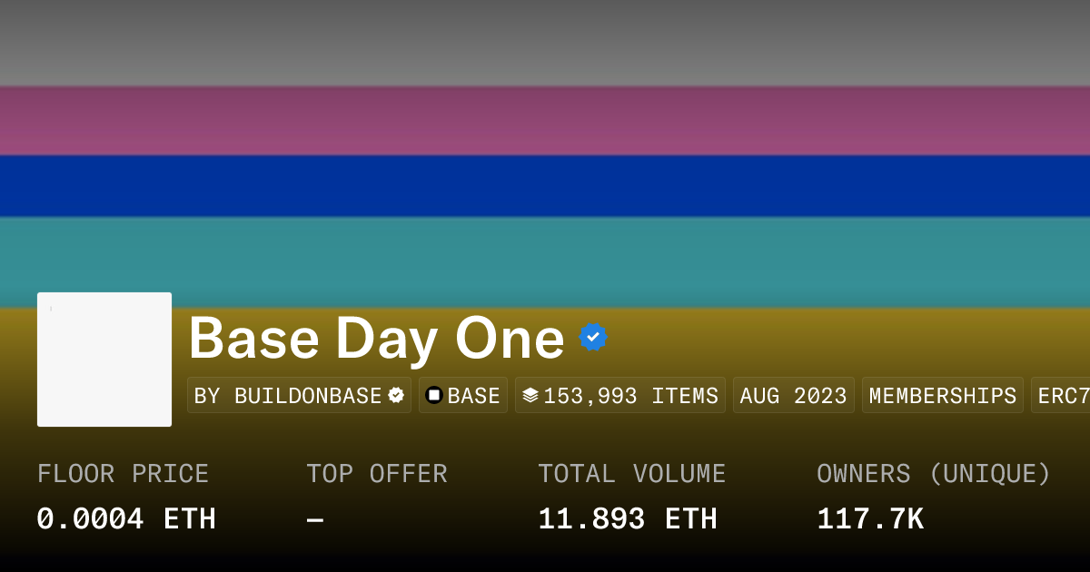 Base Day One - Collection | OpenSea