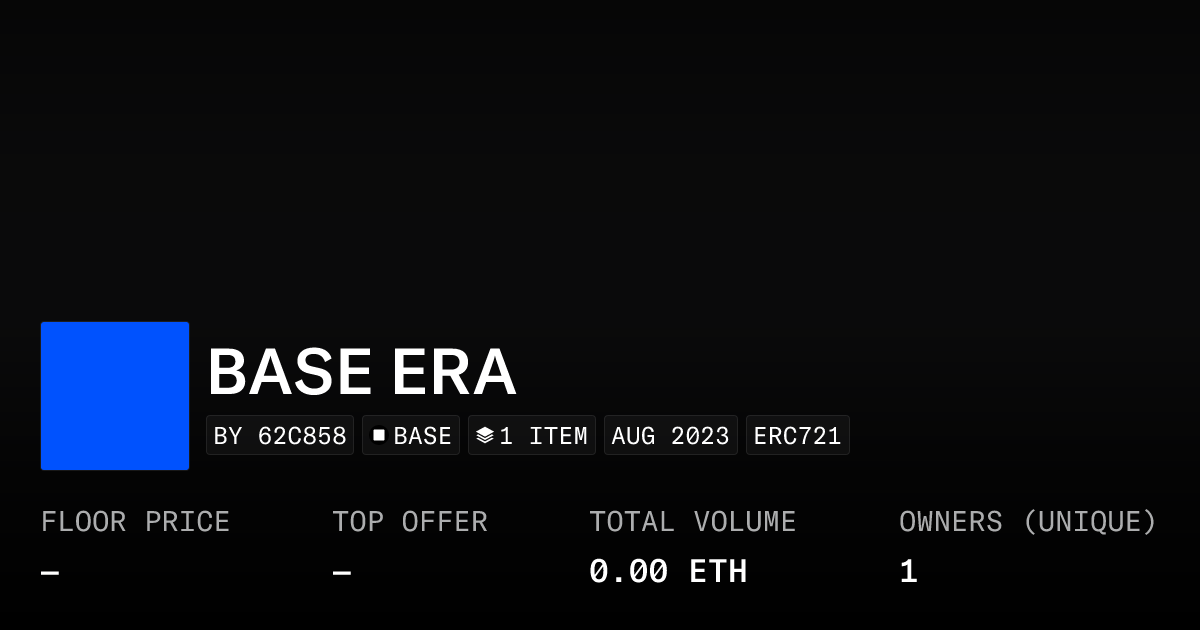 BASE ERA - Collection | OpenSea
