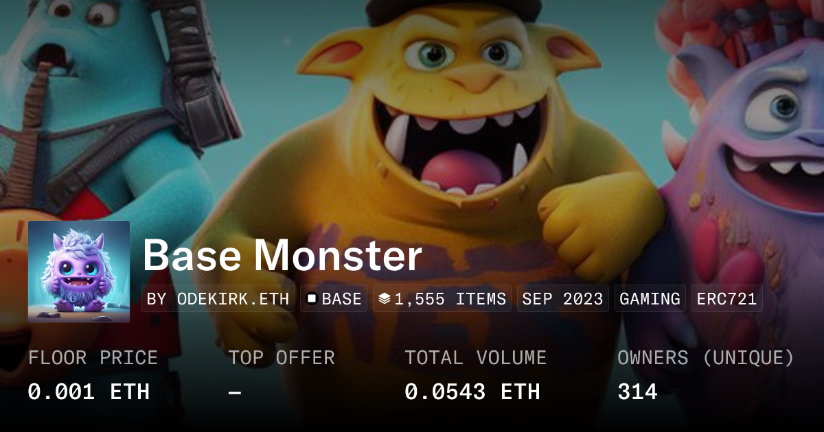 Base Monster - Collection | OpenSea