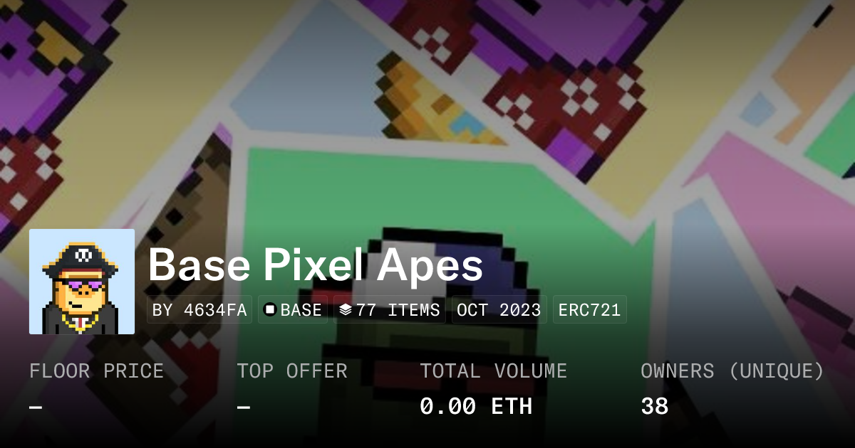 Base Pixel Apes - Collection | OpenSea