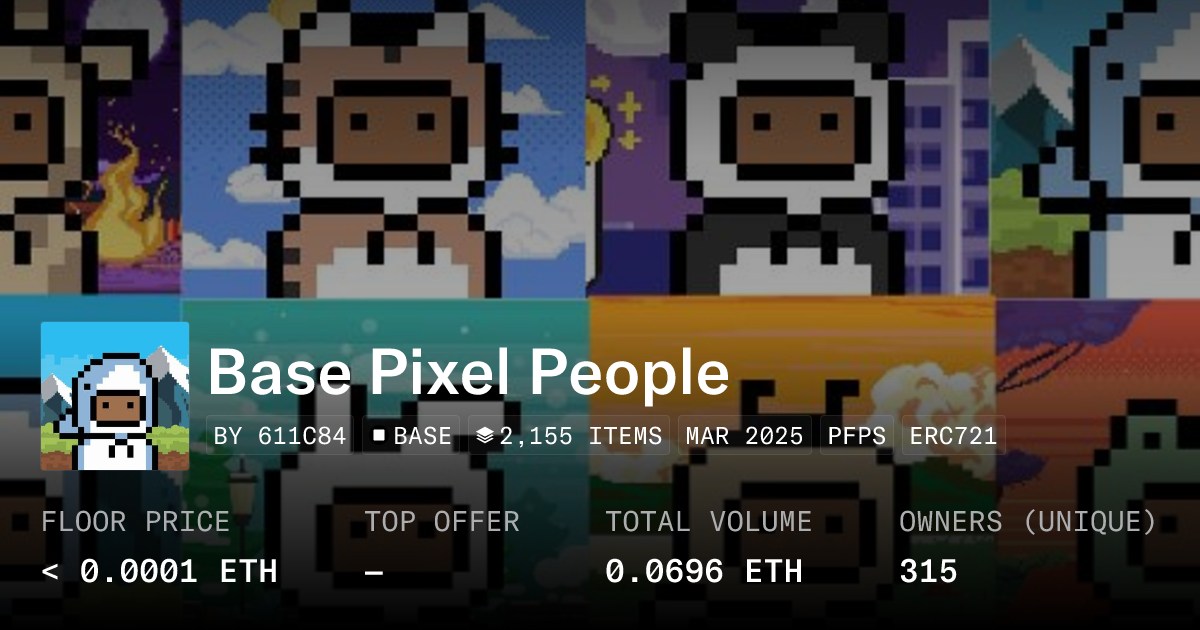 Base Pixel People - Collection | OpenSea