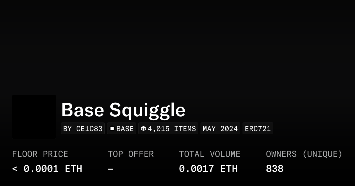 Base Squiggle - Collection | OpenSea