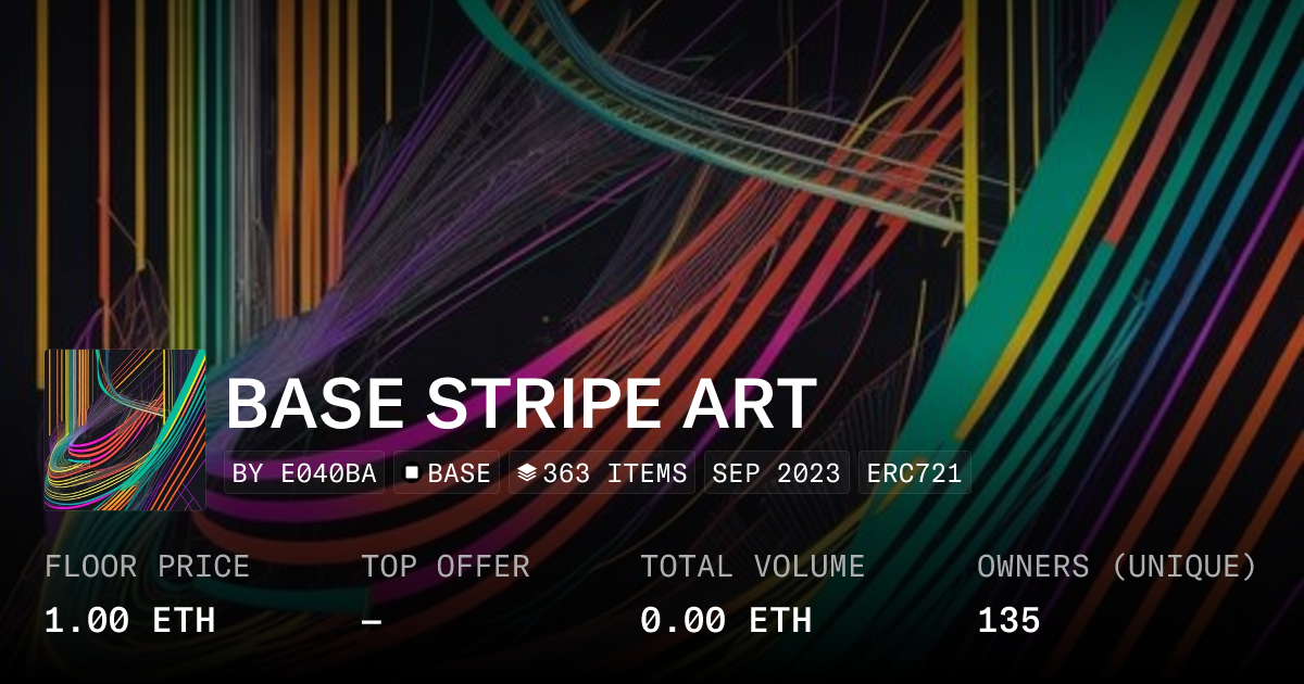 BASE STRIPE ART - Collection | OpenSea