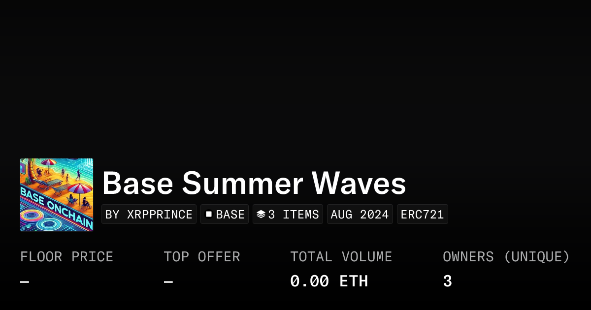 Base Summer Waves - Collection | OpenSea