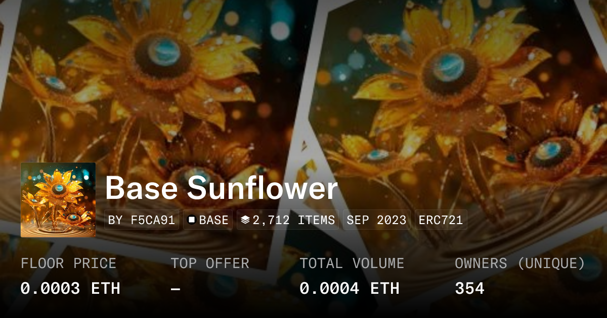 Base Sunflower - Collection | OpenSea