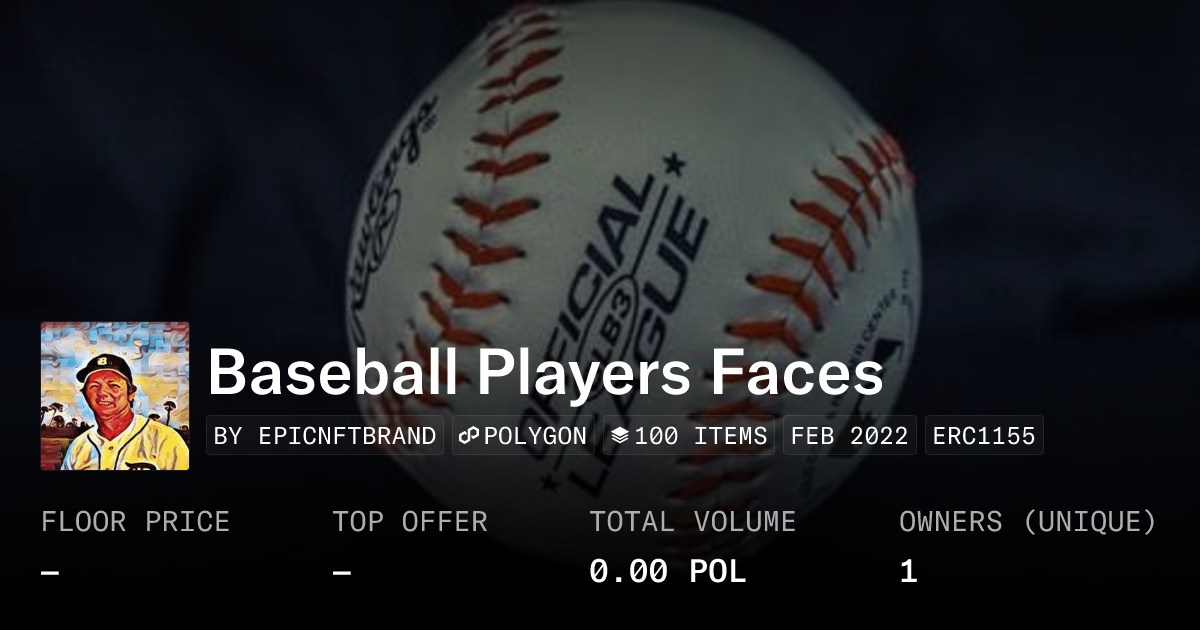 Baseball Players Faces - Collection | OpenSea