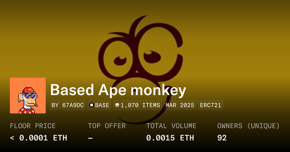 Based Ape monkey - Collection | OpenSea