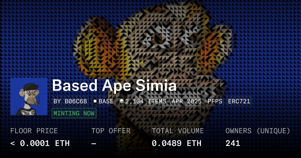 Based Ape Simia - Collection | OpenSea