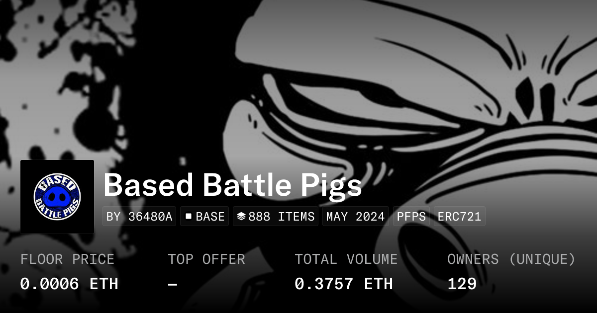 Based Battle Pigs - Collection | OpenSea