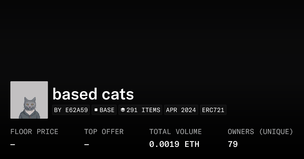 based cats - Collection | OpenSea