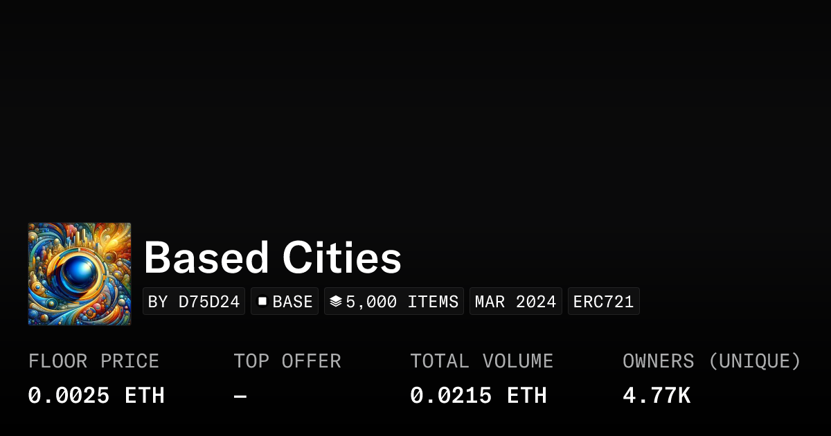 Based Cities 0.0009 ETH - Collection | OpenSea