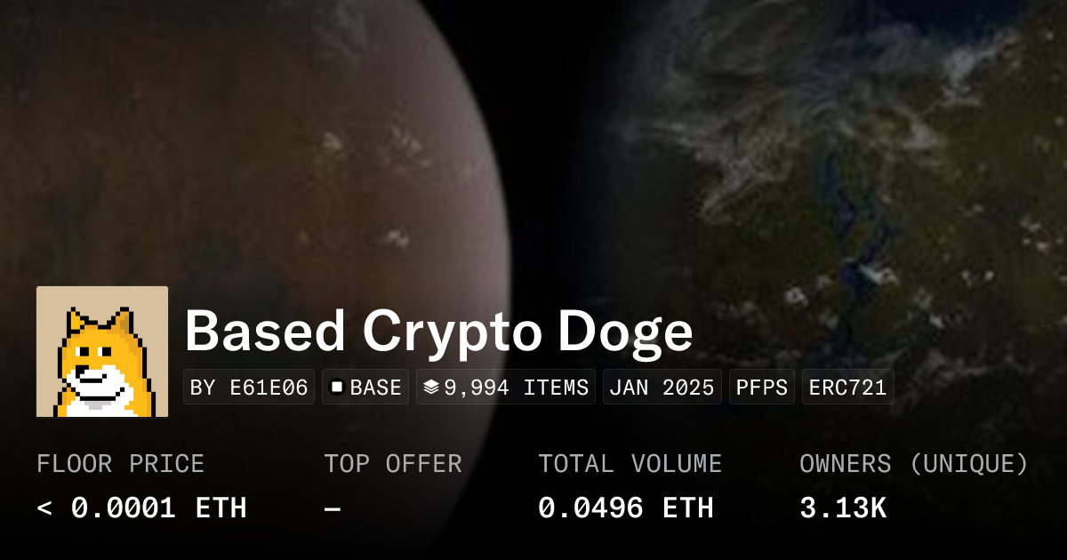 Based Crypto Doge - Collection | OpenSea